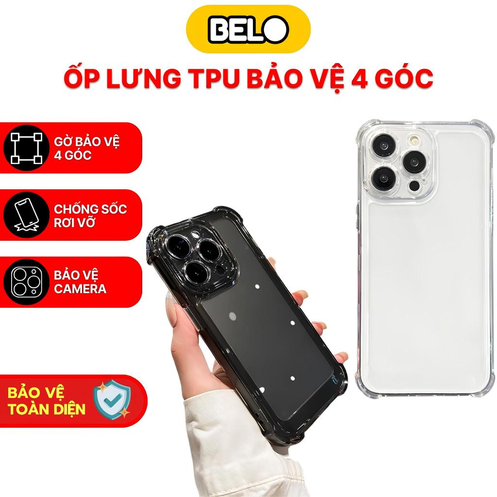 Ốp lưng iphone TPU Silicon mềm bảo vệ bốn góc màu trong suốt siêu chống sốc 7plus/8plus/x/xr/xs ...
