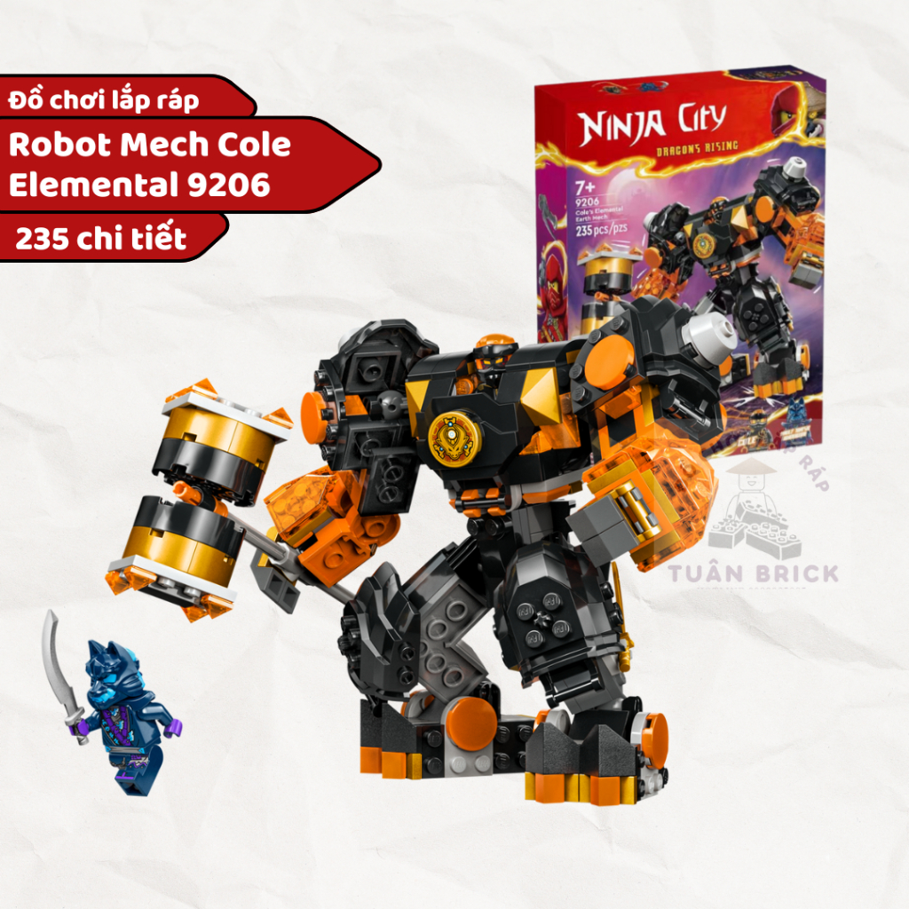 ( Tặng 1 mini) Bộ Đồ Chơi mô hình lắp ráp Ninjago Robot Mech Cole ...