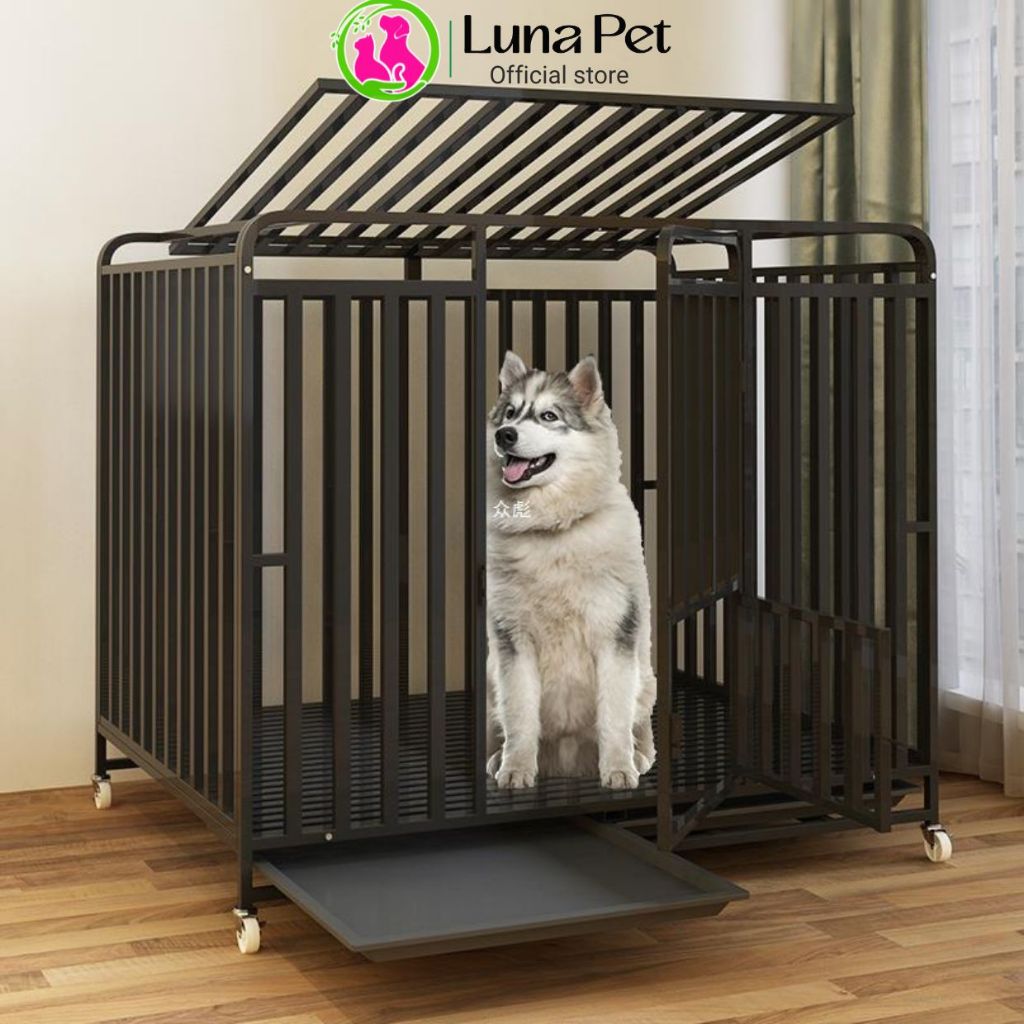 Lồng chuồng chó NAN ỐNG DÀY 1.5cm LunaPet CN07 cho chó lớn sơn tĩnh ...