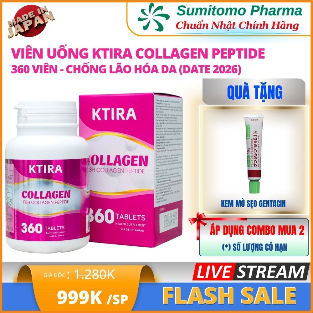 Viên Uống KTIRA COLLAGEN PEPTIDE Hỗ Trợ Bổ Sung Collagen Cho Da, Chống ...
