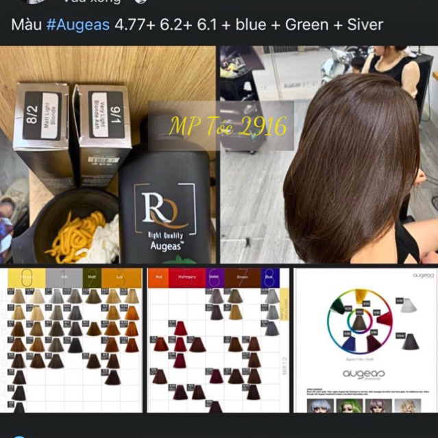 Màu Nhuộm Augeas và MeDu plus quốc dân 100ml không kèm Oxy trợ nhuộm, màu nhuộm tóc chuyên salon ...