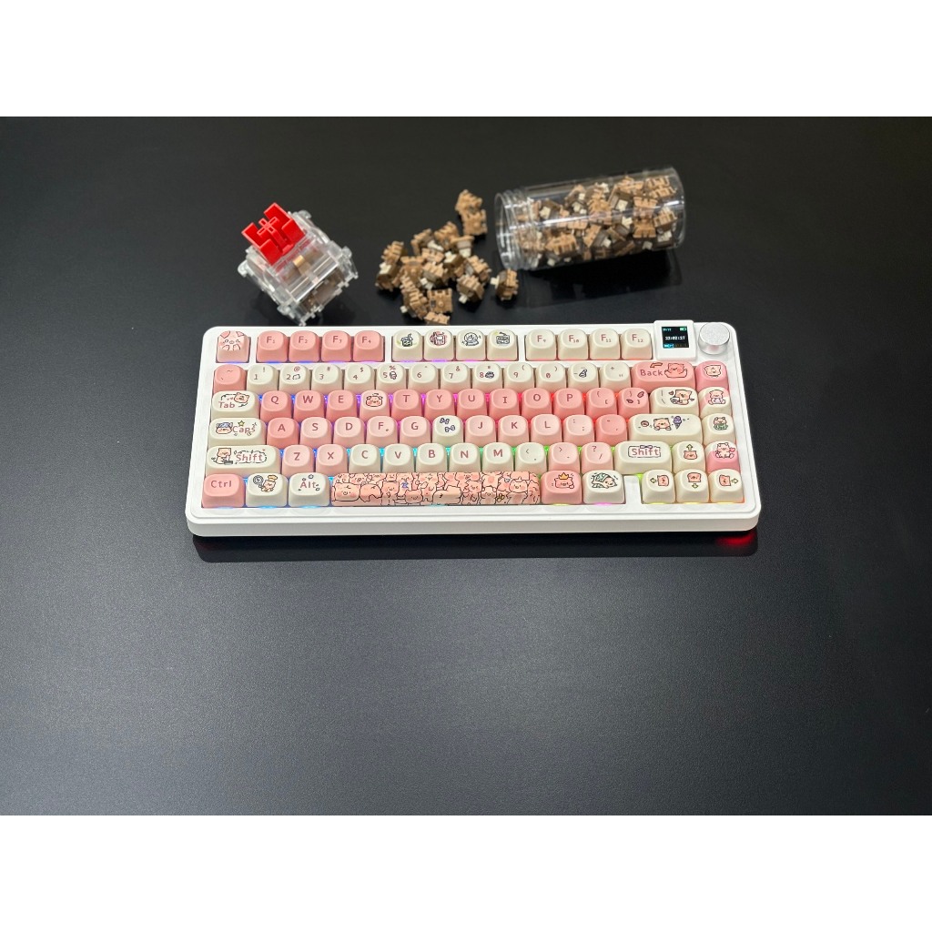 Bàn phím cơ M75 pro Ximeng 3 mode, led rgb, hostswap Bh12 tháng Full ...