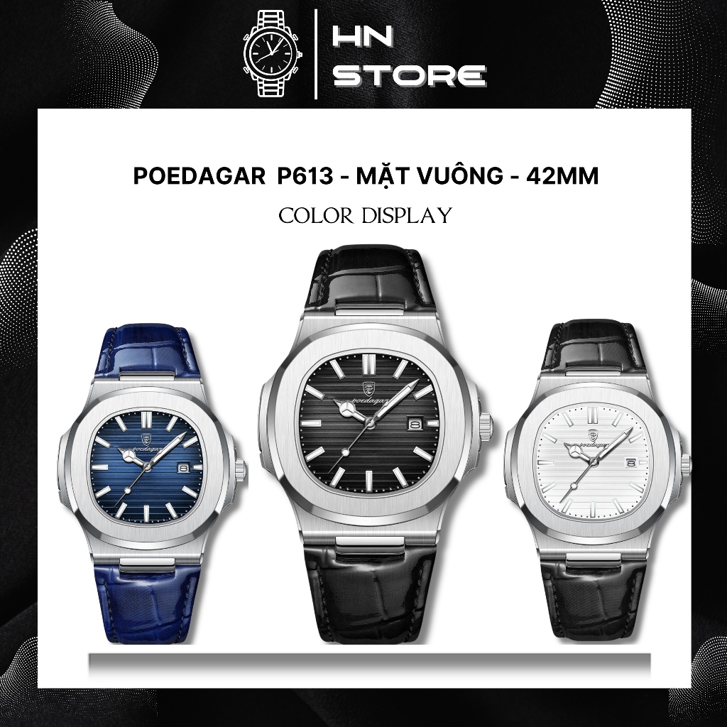 Đồng Hồ Nam POEDAGAR P613, đồng hồ thương hiệu Thụy Sĩ, đồng hồ thời ...