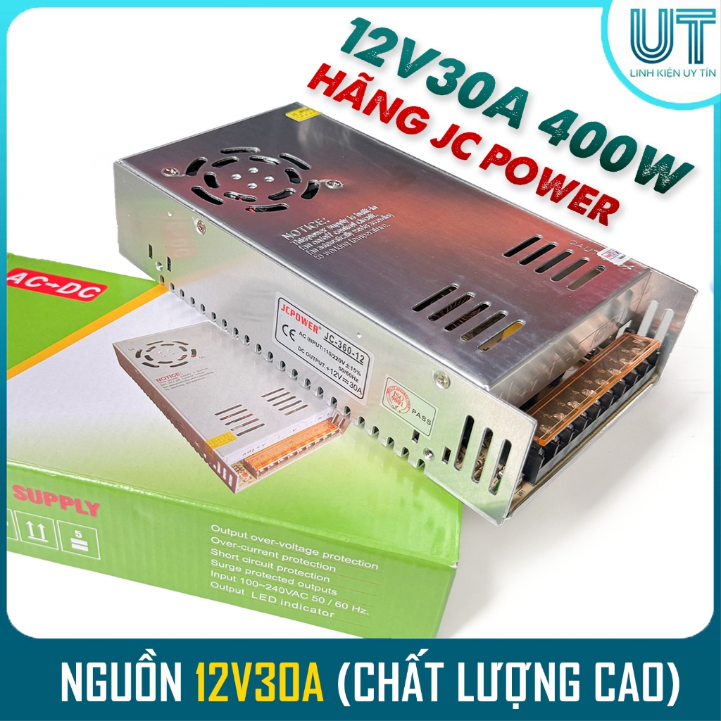 Nguồn Tổ Ong 12V 30A - 33A 400W chống nước - Hàng chất lượng cao (CHÍNH ...