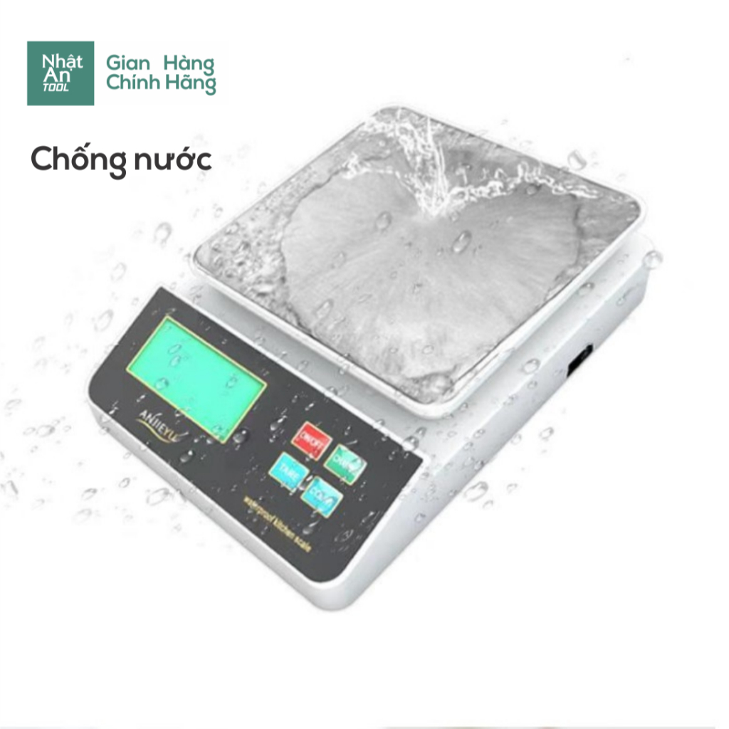 Cân điện tử-Cân tiểu ly-Cân pha chế-Cân nhà bếp 3kg/01g - 6kg/0,5g chống nước - cắm sạc ...