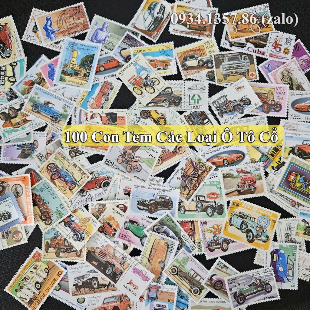 ComBo 100 Con Tem Về chủ đề Ô Tô- Tem Sưu Tập | Shopee Việt Nam