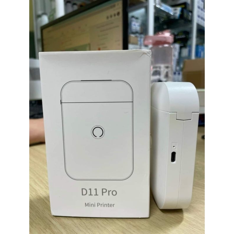 Máy in nhiệt mini cầm tay bluetooth D11 pro in tem, mã vạch, nhãn dán ...