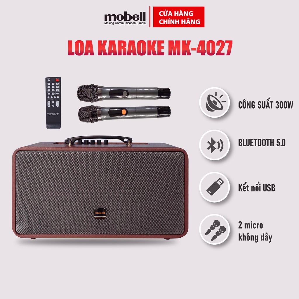 Loa xách tay Di Động Karaoke Mobell MK-4027 Bluetooth Công Suất 300W ...