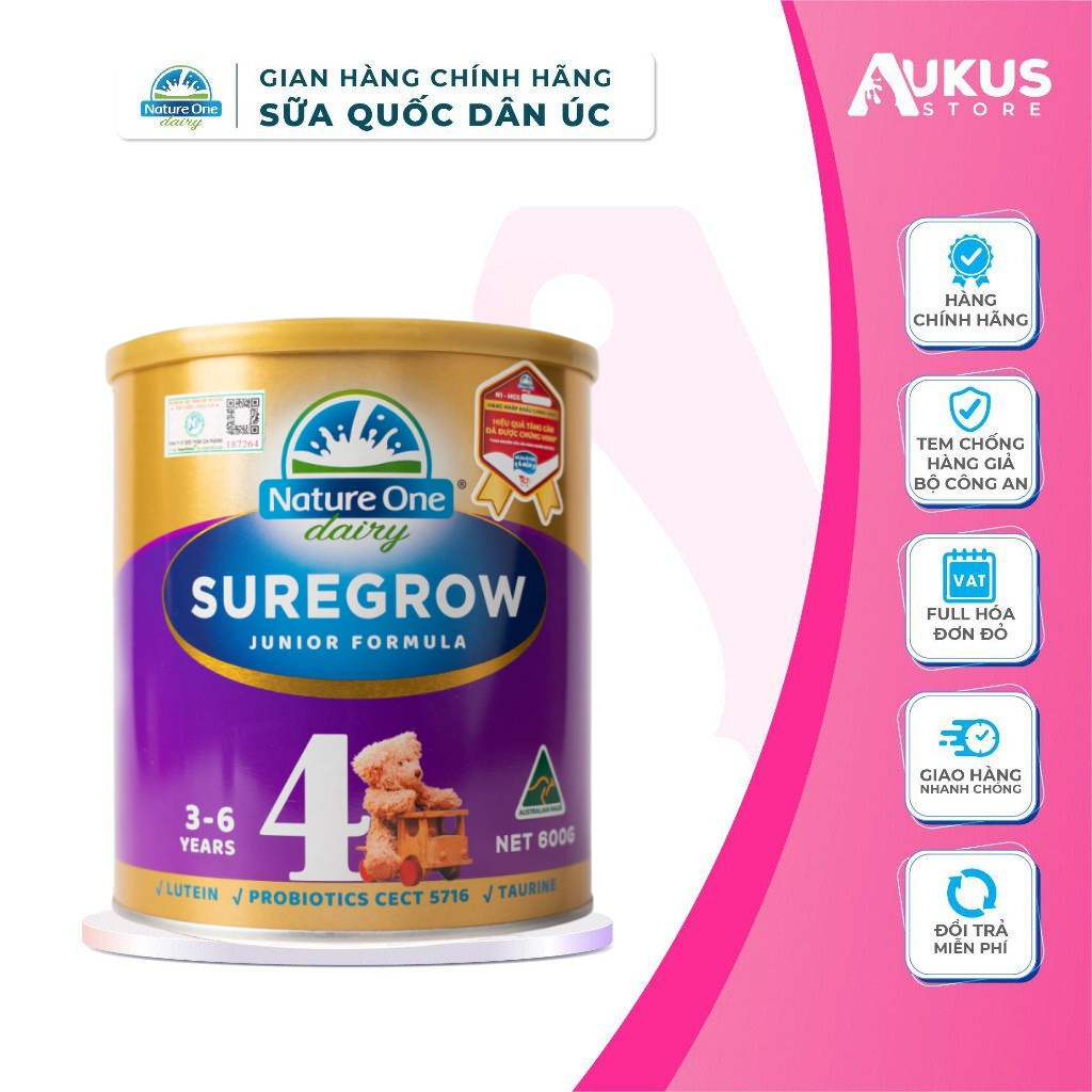 Sữa bột Suregrow HMM số 4 Nature One Dairy cho bé từ 3-6 tuổi hỗ trợ ...