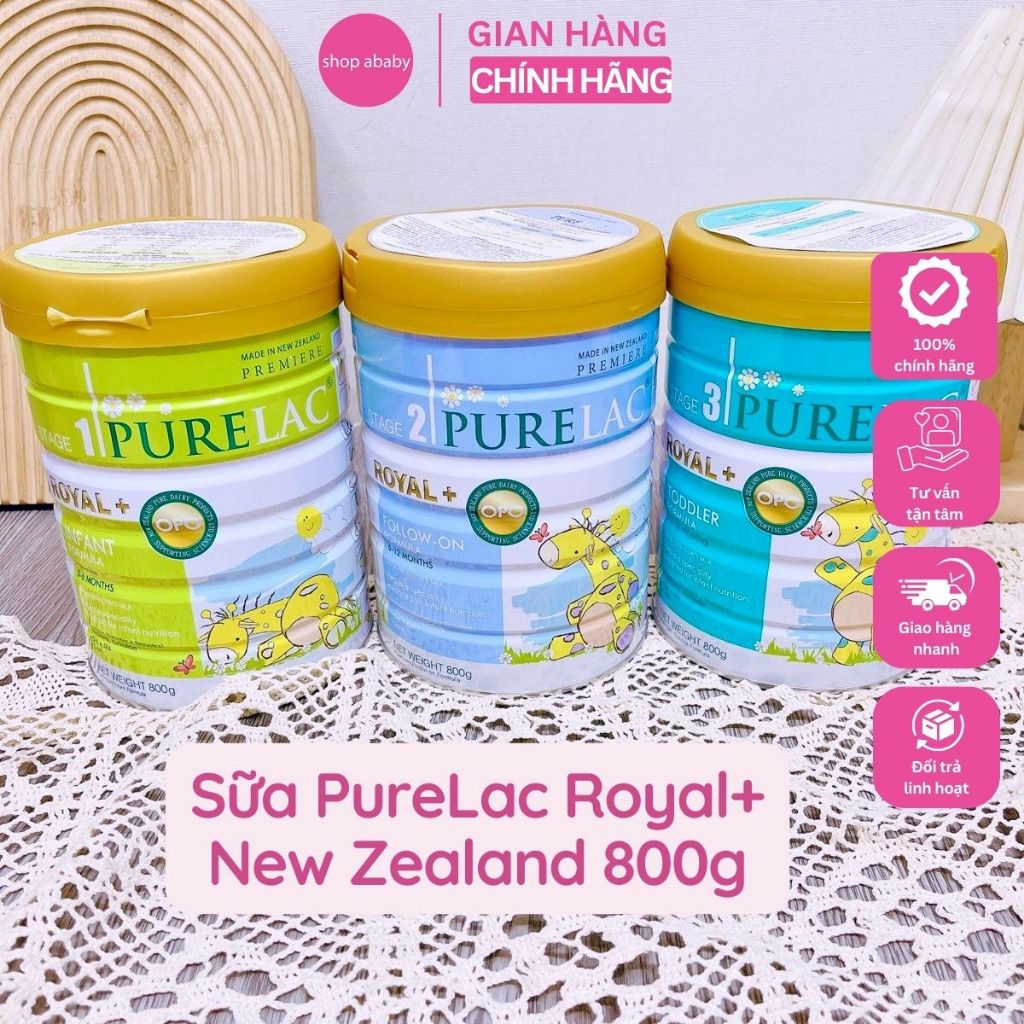 [CHÍNH HÃNG+TEM PHỤ] Sữa PureLac Royal+ Nhập Khẩu Nguyên Lon New Zealand 800g | Shopee Việt Nam