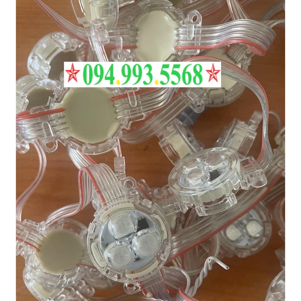 Led bát 30mm dây 30 bóng ic 8206 full màu sắc chống nước trang trí chạy ...