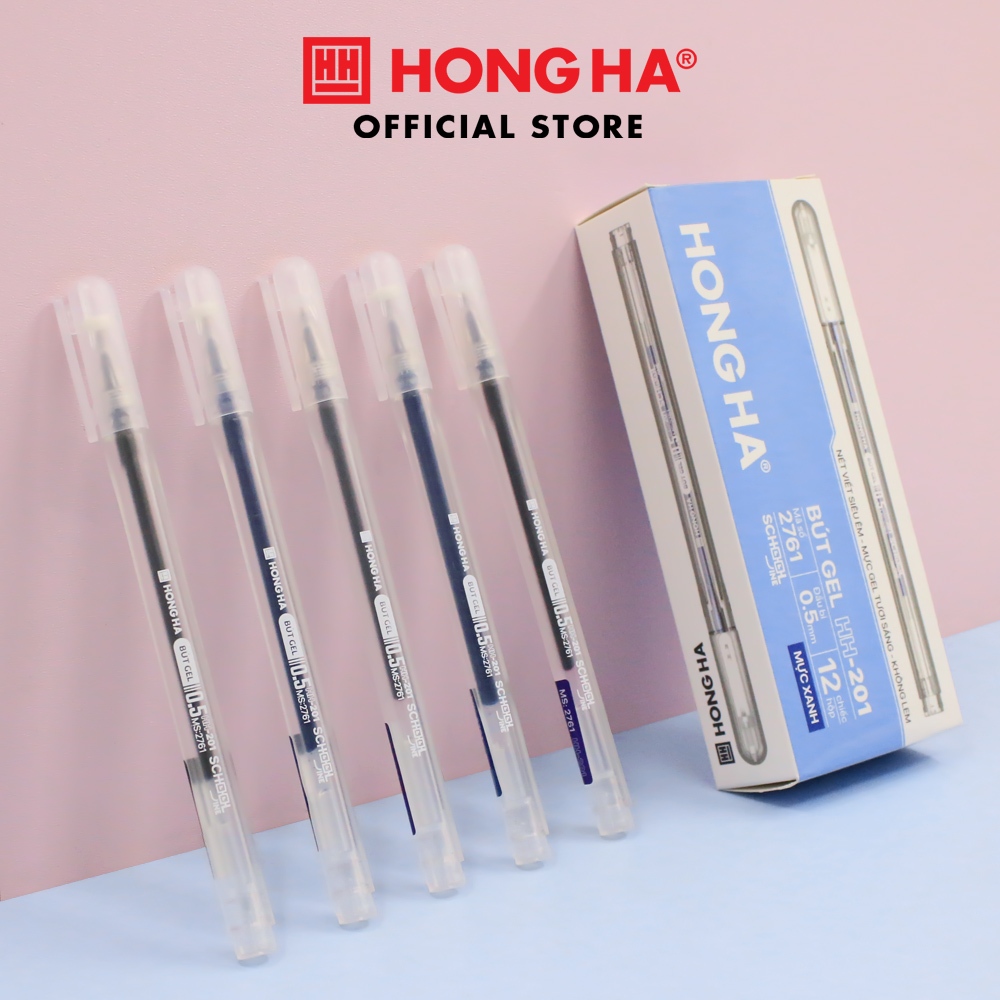 Bút gel Hồng Hà -HH- 201 (Đen, Xanh, Tím) (0.5mm) - 2761 | Shopee Việt Nam