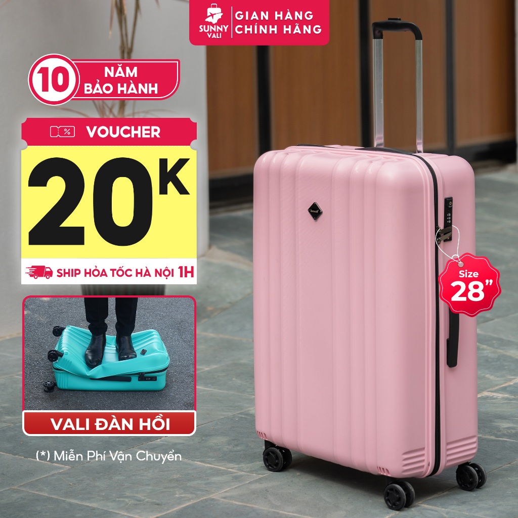 Vali size 28 SUNNY-PP07 vali kéo, nhựa PP chịu ngoại lực tốt | Shopee ...