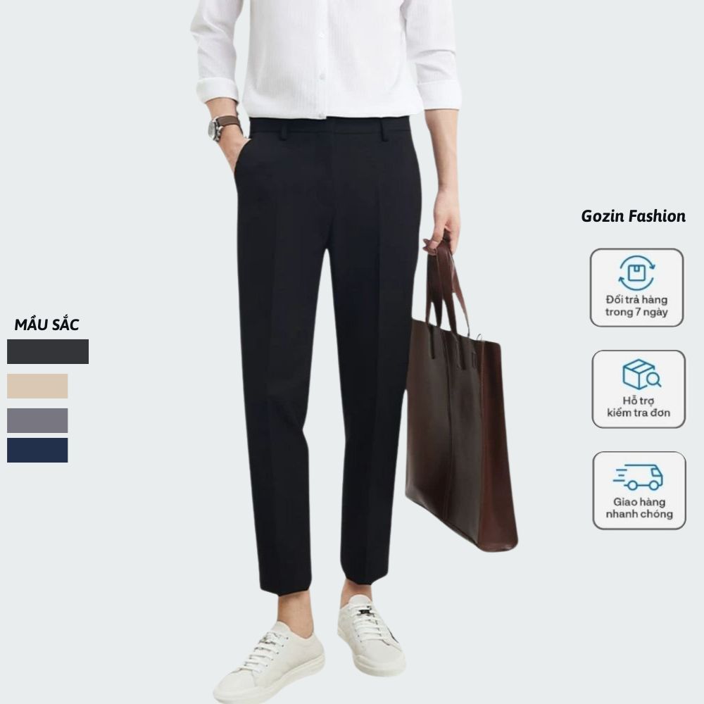 Quần tây nam cao cấp GOZIN FASHION chất vải vitex, dáng côn body chống ...