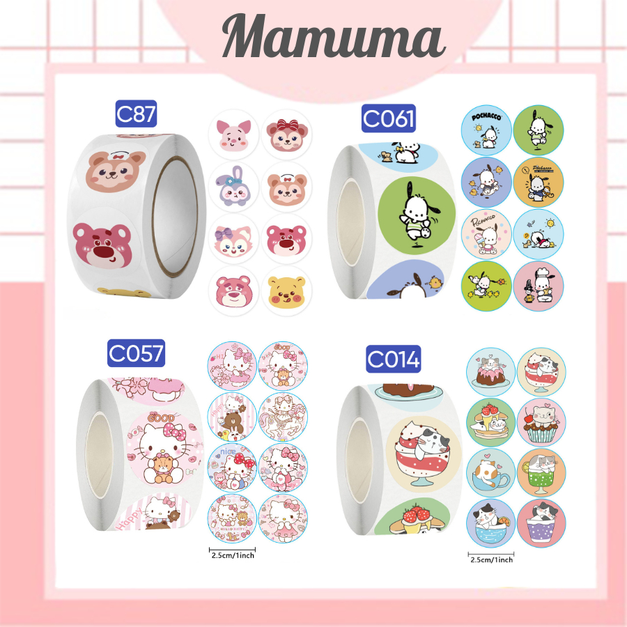 Cuộn 500 Sticker khen thưởng (500 sticker/1 cuộn) Sticker cuộn 500 hình ...