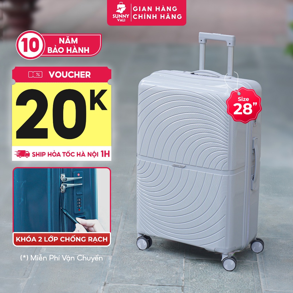 Vali size 28 inch - Vali SUNNY ROGER - nhựa PP chịu ngoại lực tuyệt đối ...