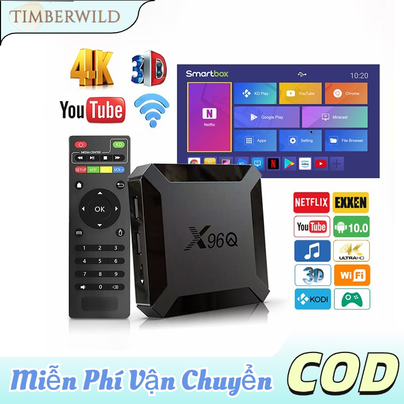 TV box X96Q 5G android 10 Quad Core 2.4G 4k 1GB 8GB / 2GB 16GB tivi ...