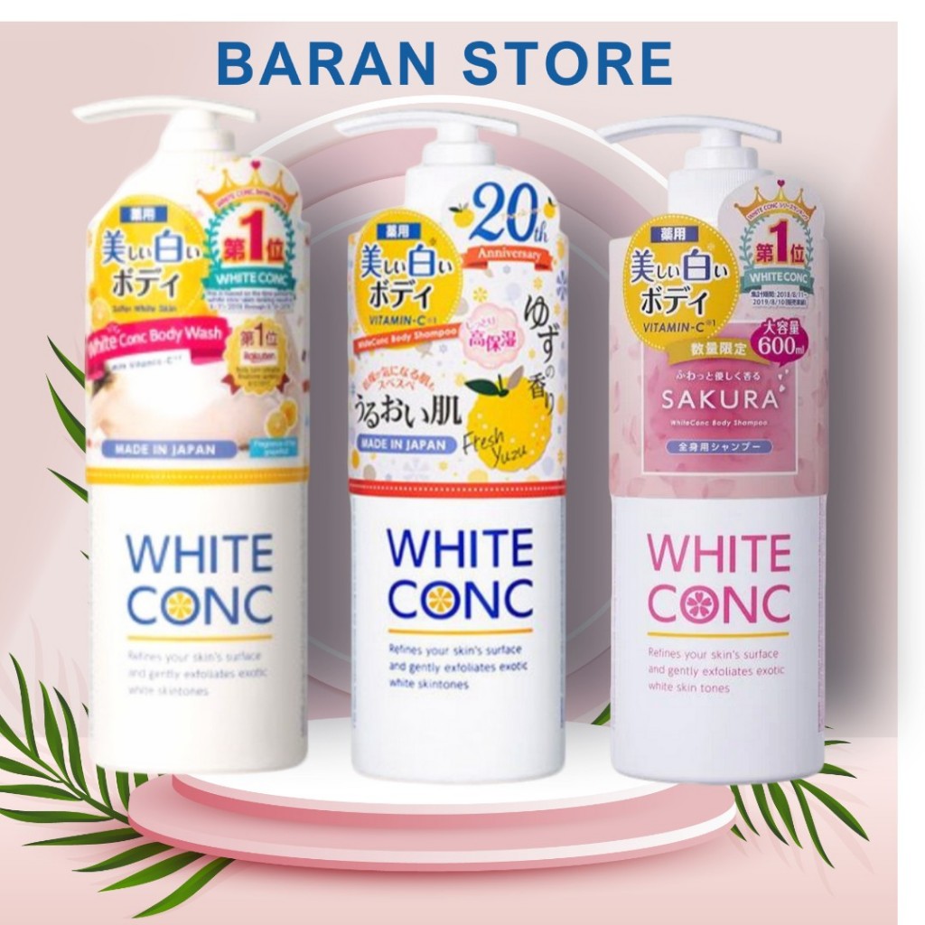 Sữa tắm trắng da White Conc Body Wash 600ml của Nhật - Marna White Conc Body Shampoo C II Baran ...