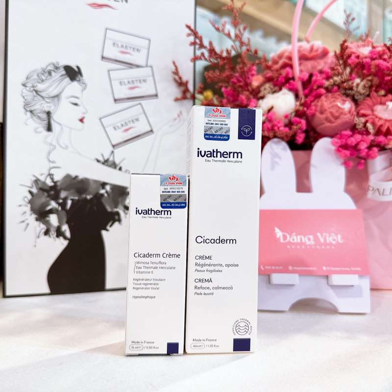 Kem Tái Tạo Phục Hồi Da Tổn Thương Ngăn Ngừa Sẹo Ivatherm Cicaderm ...