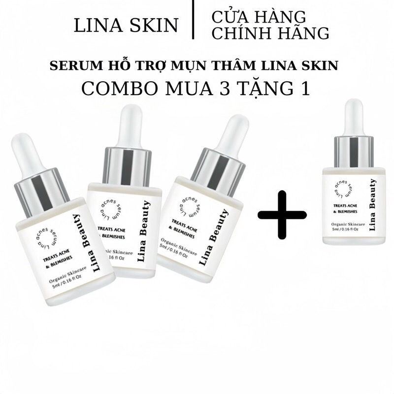 (mua 3 tặng 1)Serum giảm mụn mờ thâm - LINA SKIN - Công dụng 3 trong 1 hiệu quả sau 7 ngày ...