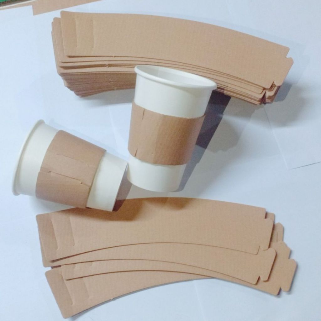 50 Cover chống nóng ly giấy - 50 Tay quai ly giấy dùng 1 lần, dùng cho ...