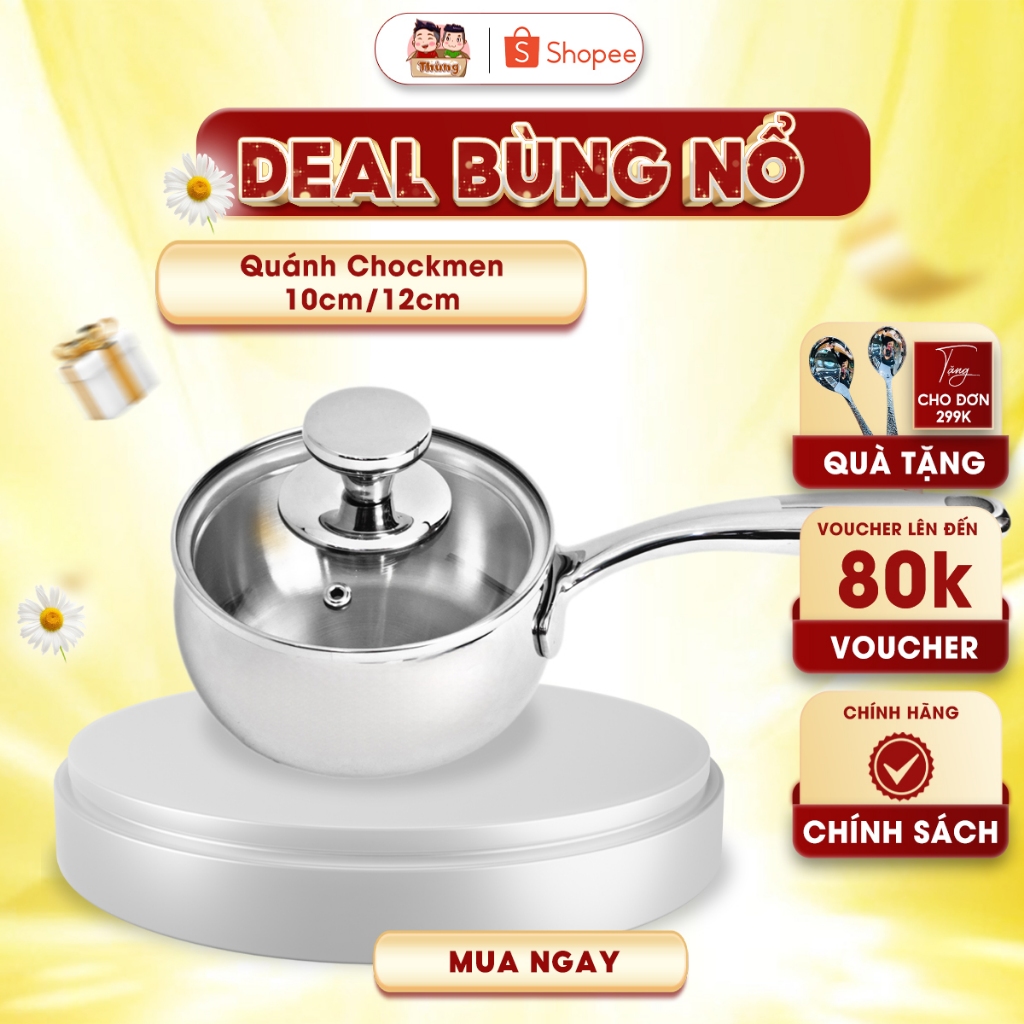 Quánh Chockmen 10cm/12cm, quánh nồi nấu cháo ăn dặm chiên ngập dầu dùng ...