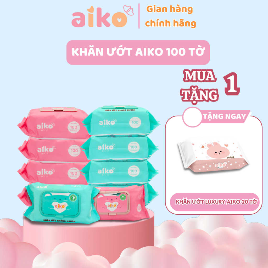 Khăn Ướt Cho Bé AIKO 100 Tờ Không Mùi | Shopee Việt Nam