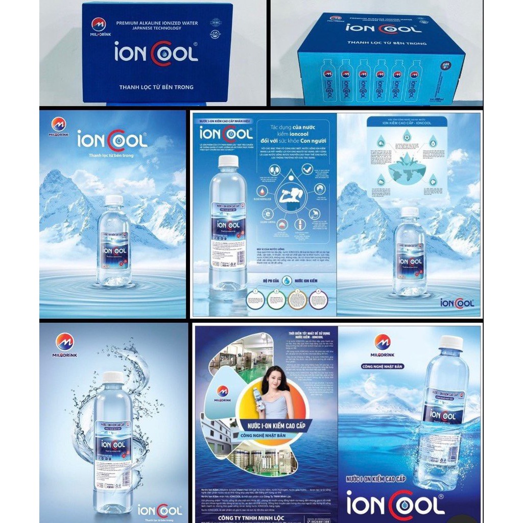 Thùng 24 Chai - Nước uống kiềm cao cấp Ion Cool 450ml | Shopee Việt Nam