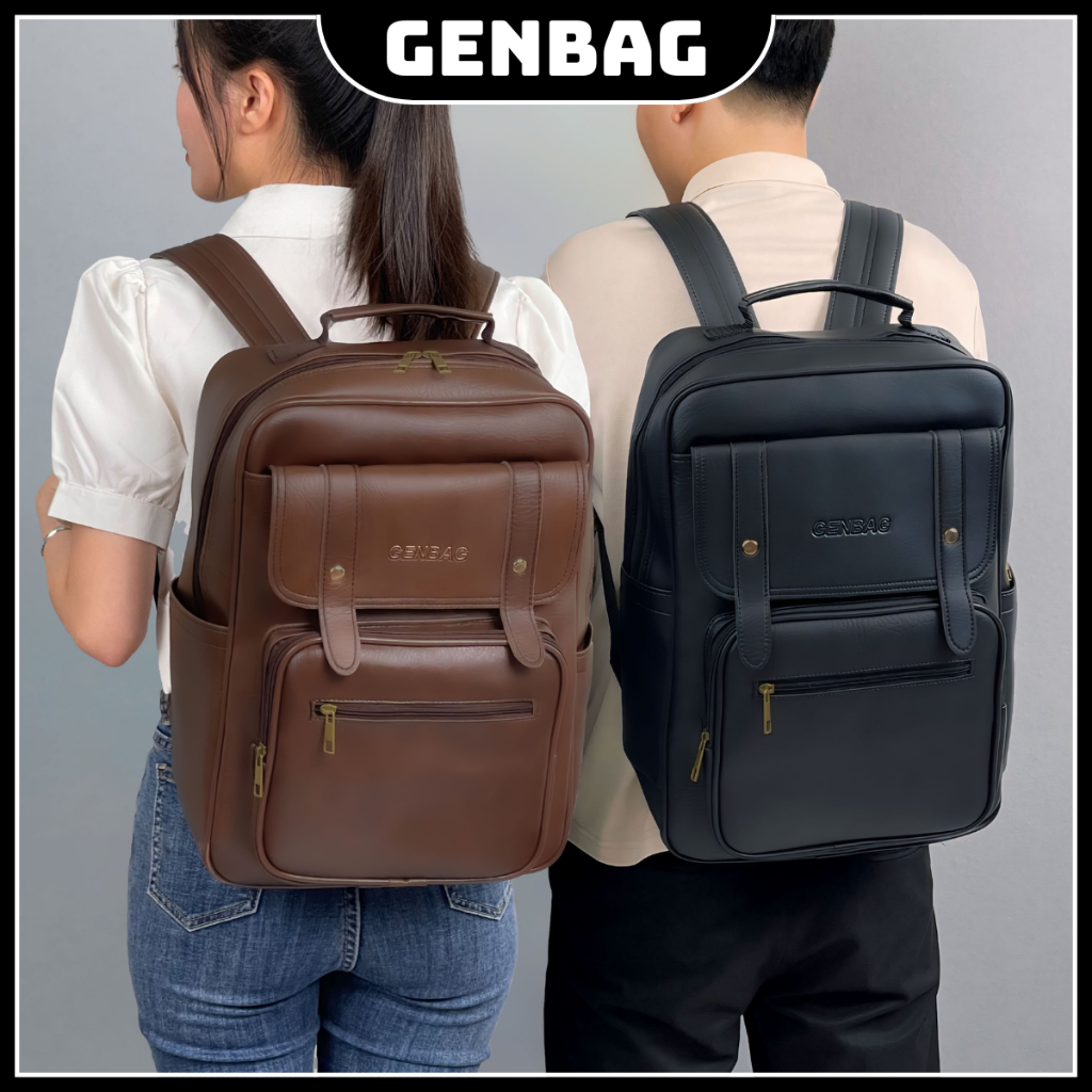 Balo da cao cấp nam nữ GENBAG balo đựng laptop 15,6 inch chống sốc 5 ...