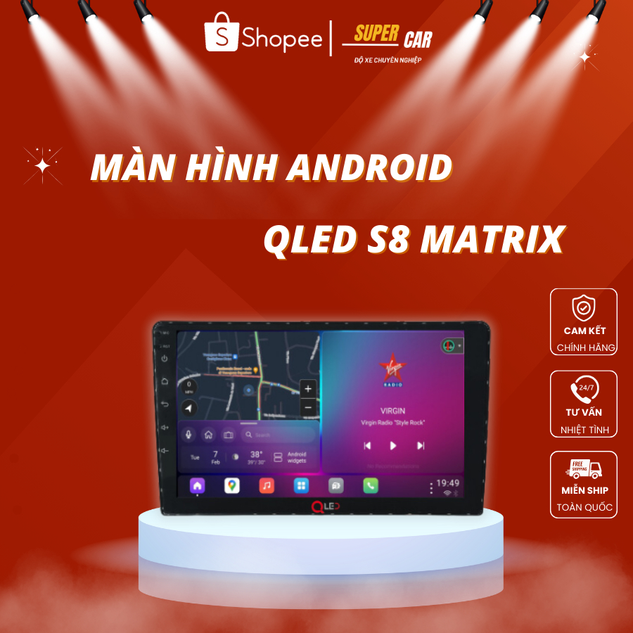 Màn Hình Android Qled S8 Matrix Ram 3G Sử Dụng Màn Hình Qled Kết Nối ...