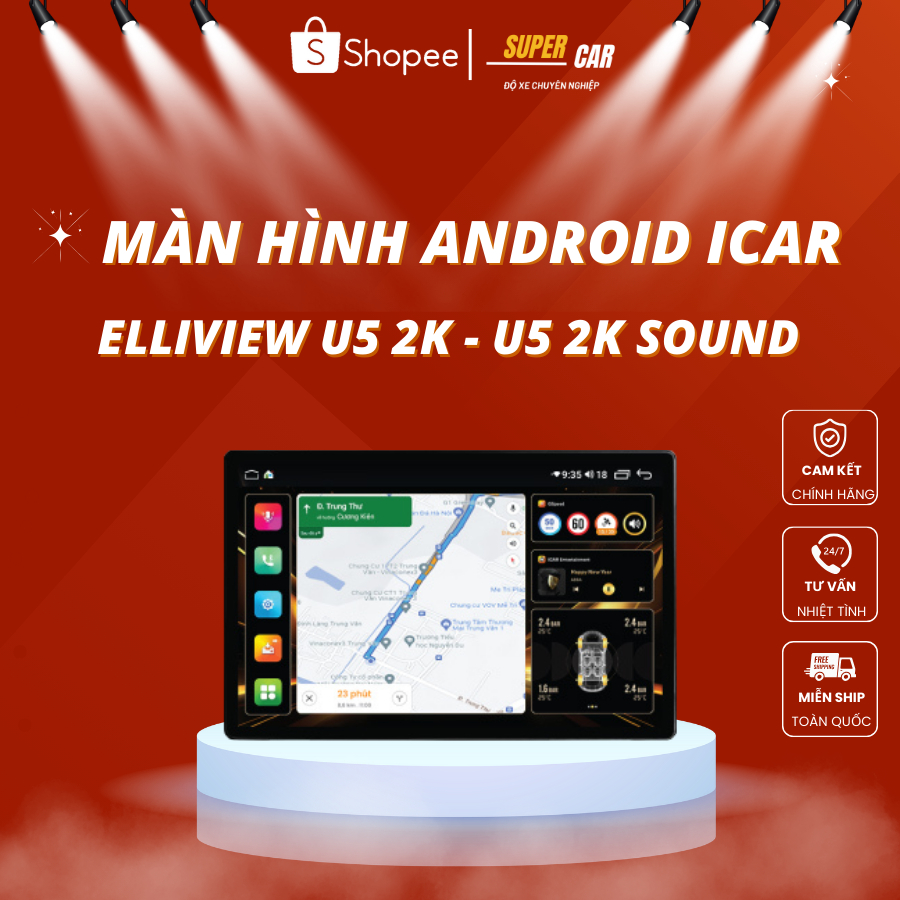 Màn hình Android ICAR Elliview U5 2K/ U5 2K Sound Giao Diện Thông Minh Elligo Gold GSpeed – Cảnh ...