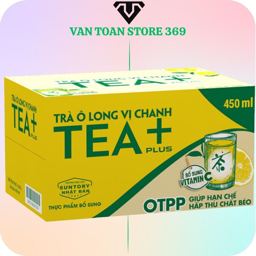 Trà ô long vị chanh TEA+ PLUS chai 450ml | Shopee Việt Nam