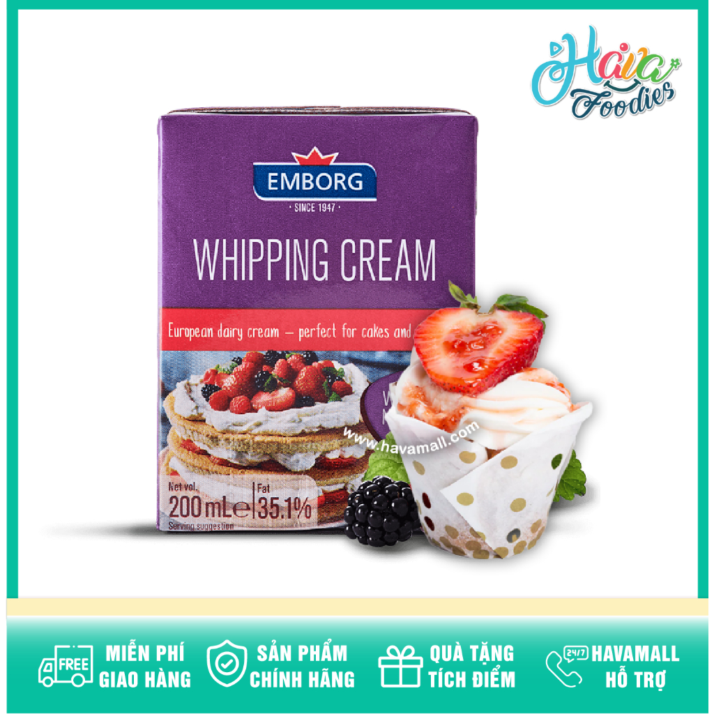 Kem Sữa Whipping Cream Emborg 200ml | Shopee Việt Nam