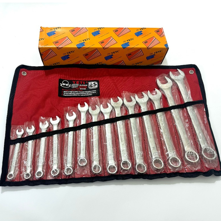 Bộ cờ lê YETI 14 chi tiết tiêu chuẩn USA 8-24 mm dày dặn từng chi tiết | Shopee Việt Nam