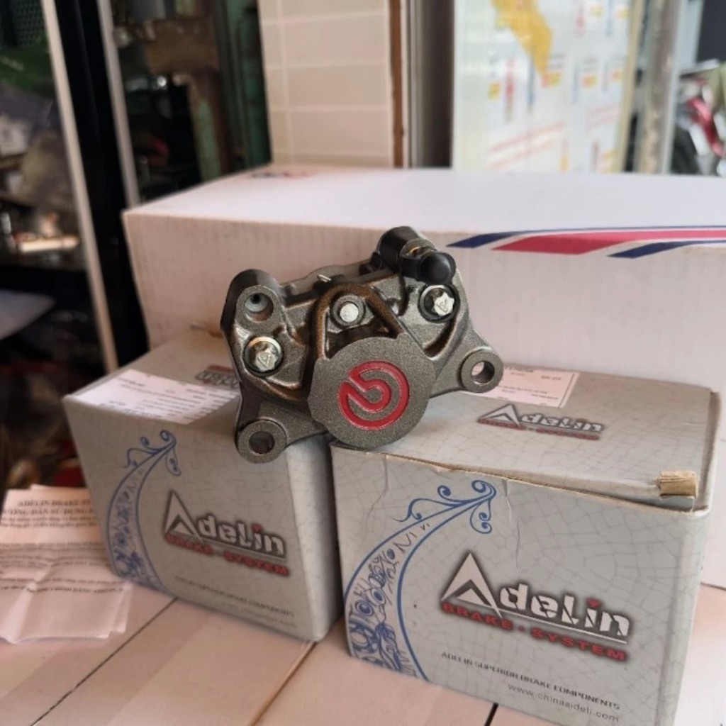 Heo dầu Adelin Mod Brembo Logo đỏ 2 piss Chính Hãng | Shopee Việt Nam