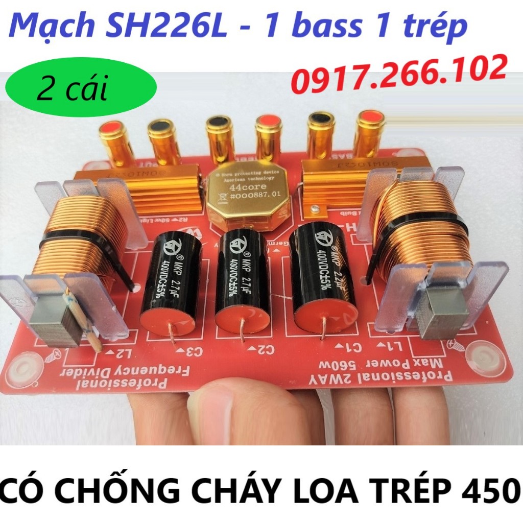 PHÂN TẦN LOA 2 ĐƯỜNG TIẾNG (GIÁ 2 MẠCH) - PHÂN TẦN 1 BASS 1 TRÉP - MẠCH PHÂN TẦN 2 LOA SH-226L ...
