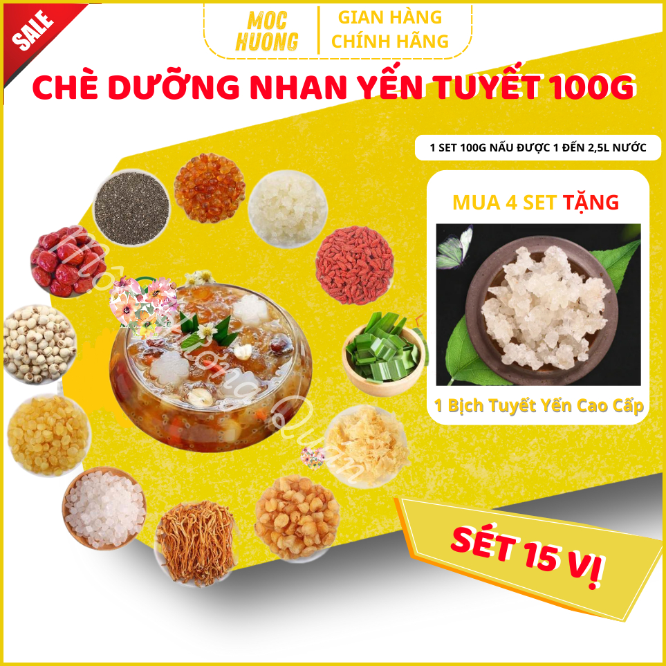 Set chè dưỡng nhan 15 vị nấu được 1 - 1,5 lít nước (~150g)- Dưỡng nhan ...