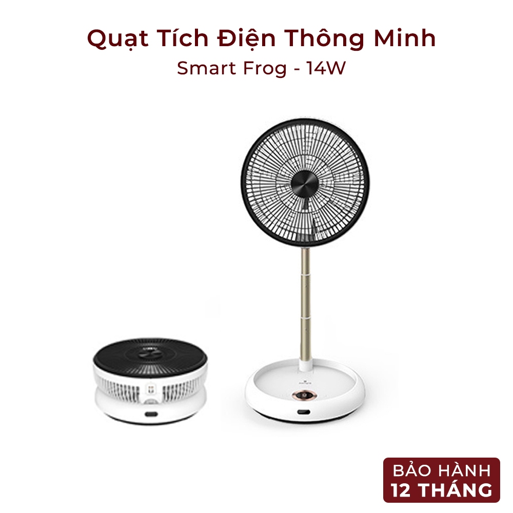 Quạt tích điện gấp Smart Frog, quạt điện công suất 14W, dung lượng pin ...