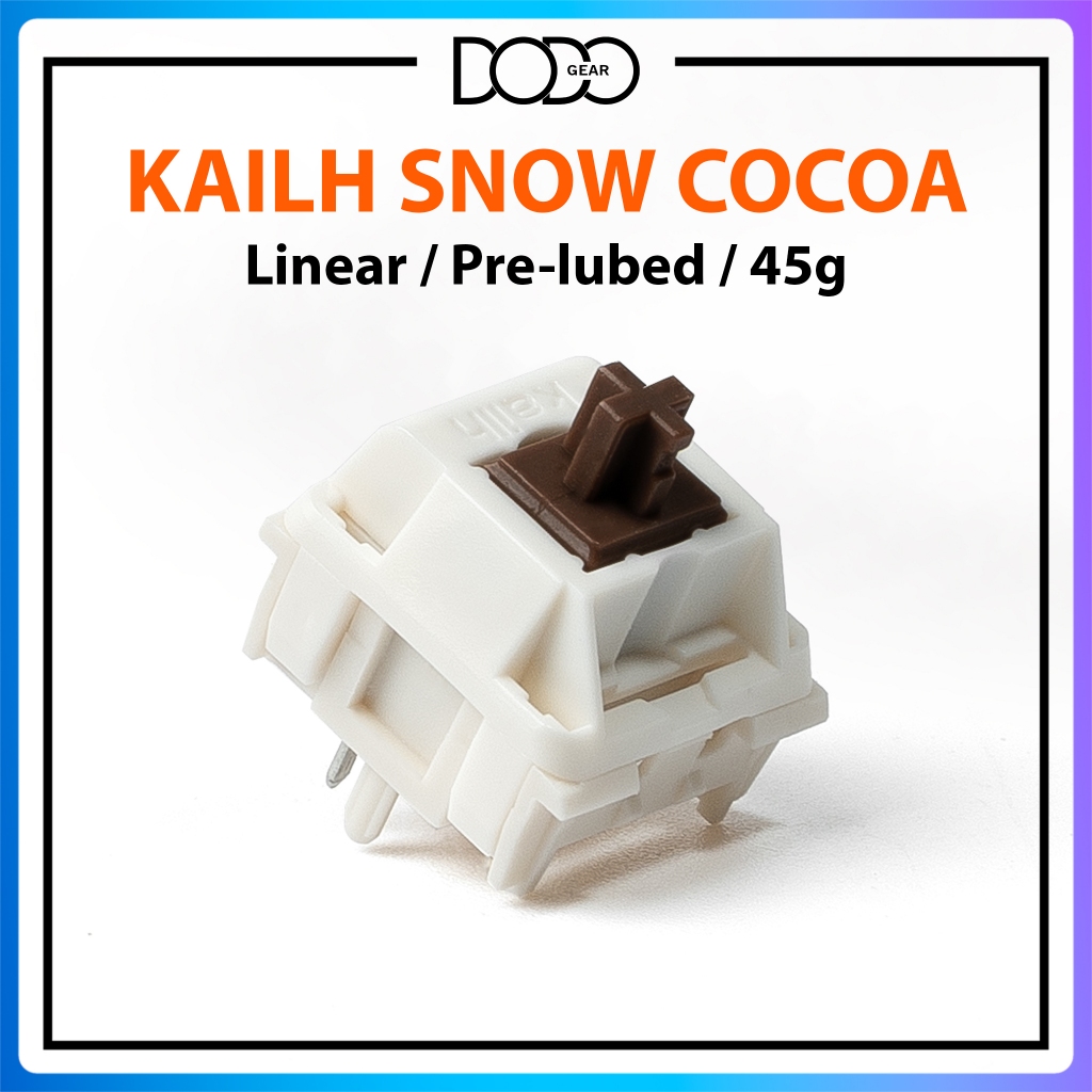 Switch Kailh Snow Cocoa 5 PIN Linear 52g công tắc bàn phím Switch Kailh Snow Cocoa DoDo Gear ...