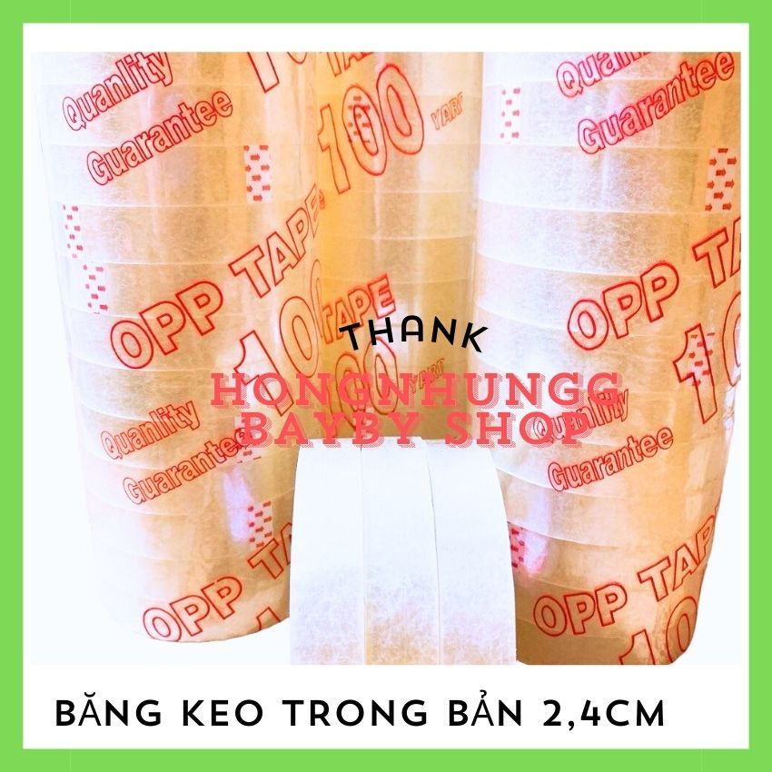 Combo 14 cuộn Băng keo trong loai 100 yard bản 2cm | Shopee Việt Nam