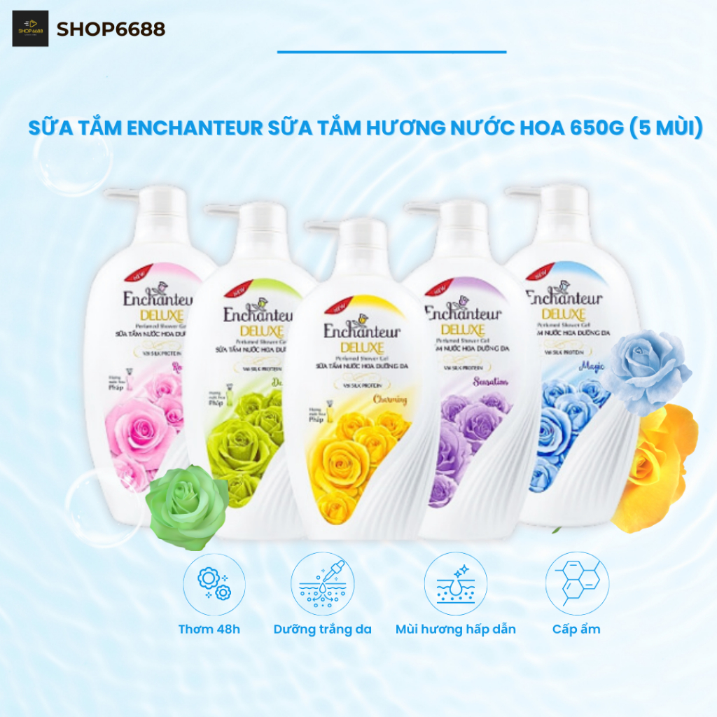 Sữa Tắm Enchanteur Sữa Tắm Hương Nước Hoa Shopchinhhang6688 Dưỡng Da Thơm Mịn Quyến Rũ 650g (5 ...