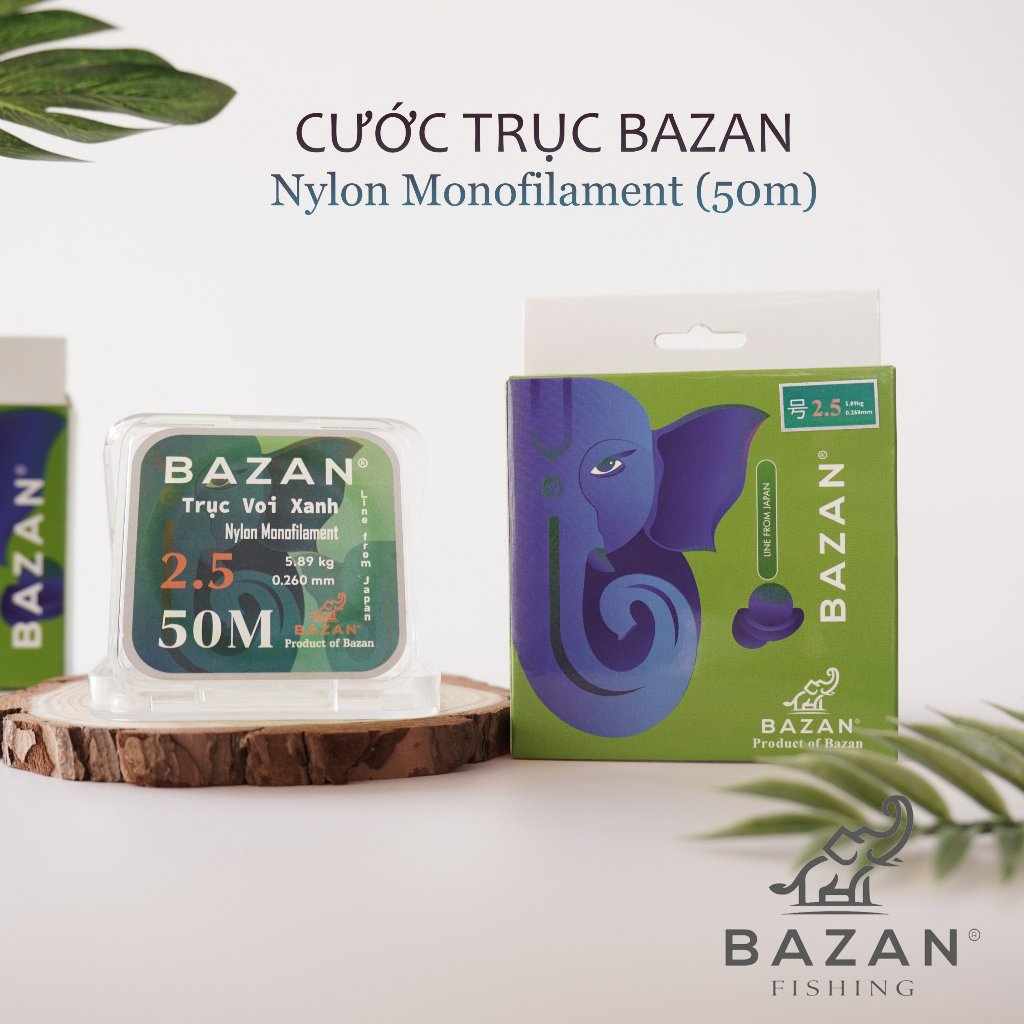 {CHÍNH HÃNG} Dây cước trục voi xanh Bazan 50m | Shopee Việt Nam