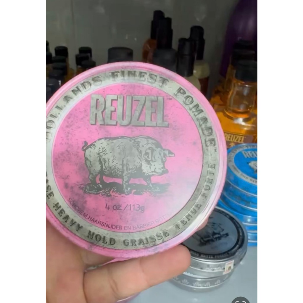 Sáp Reuzel Pink Pomade Giữ Nếp Cứng - Độ Bóng Mờ - Gốc Dầu 340g ...