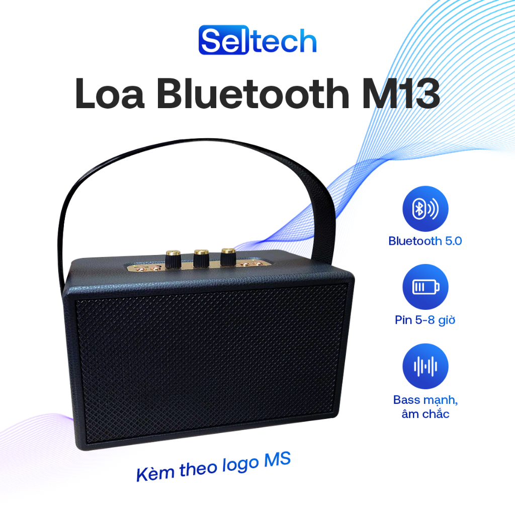 Loa Bluetooth M13, Loa Bluetooth, Loa Nghe Nhạc, Có Chỉnh Bass, Treble ...