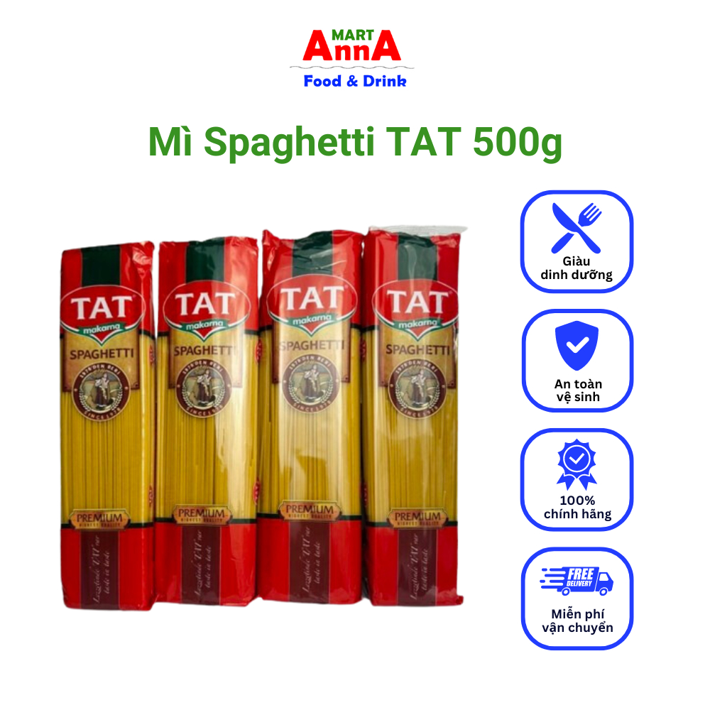 Mỳ Spaghetti TAT, mỳ Ý AnnA Mart dùng làm mỳ trộn nhập khẩu chính hãng ...