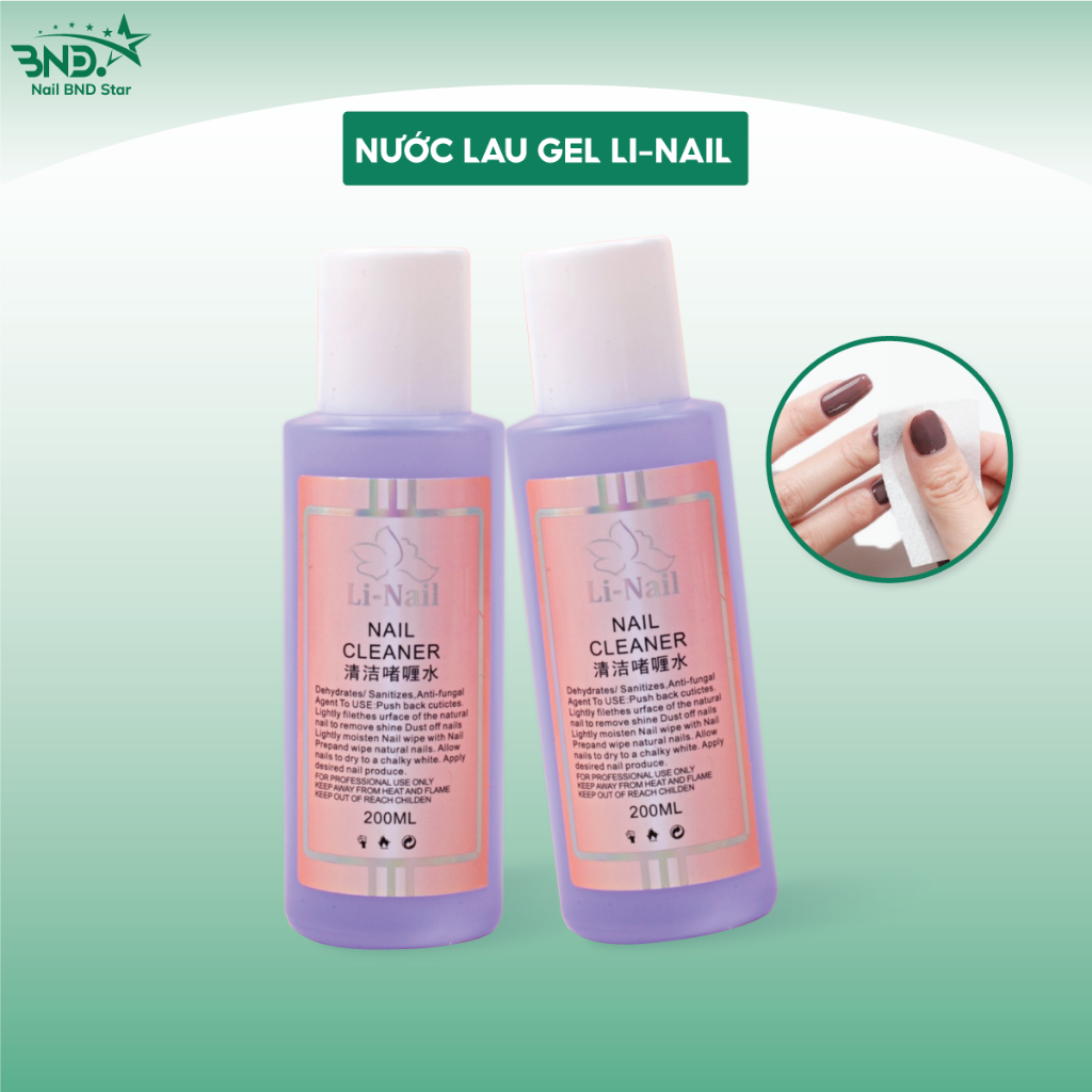 Nước lau gel Li-nail (200ml) có mùi thơm - Cồn lau gel chuyên dụng làm ...
