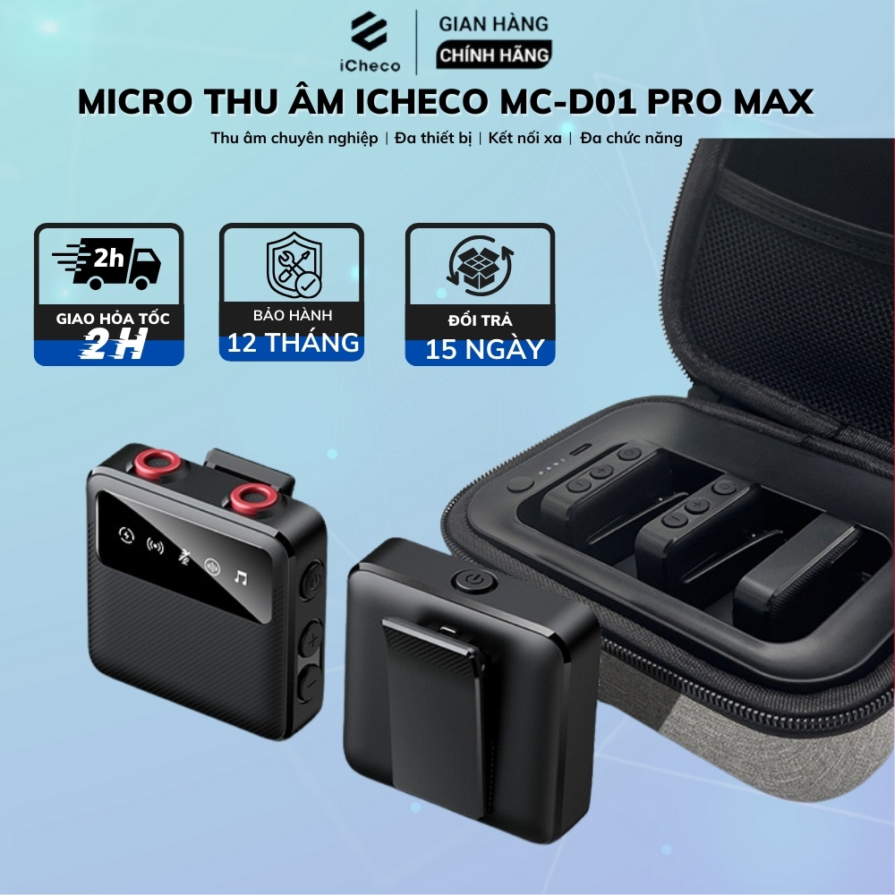 Mic thu âm không dây thiết bị thu âm chuyên nghiệp tích hợp sử dụng đa ...