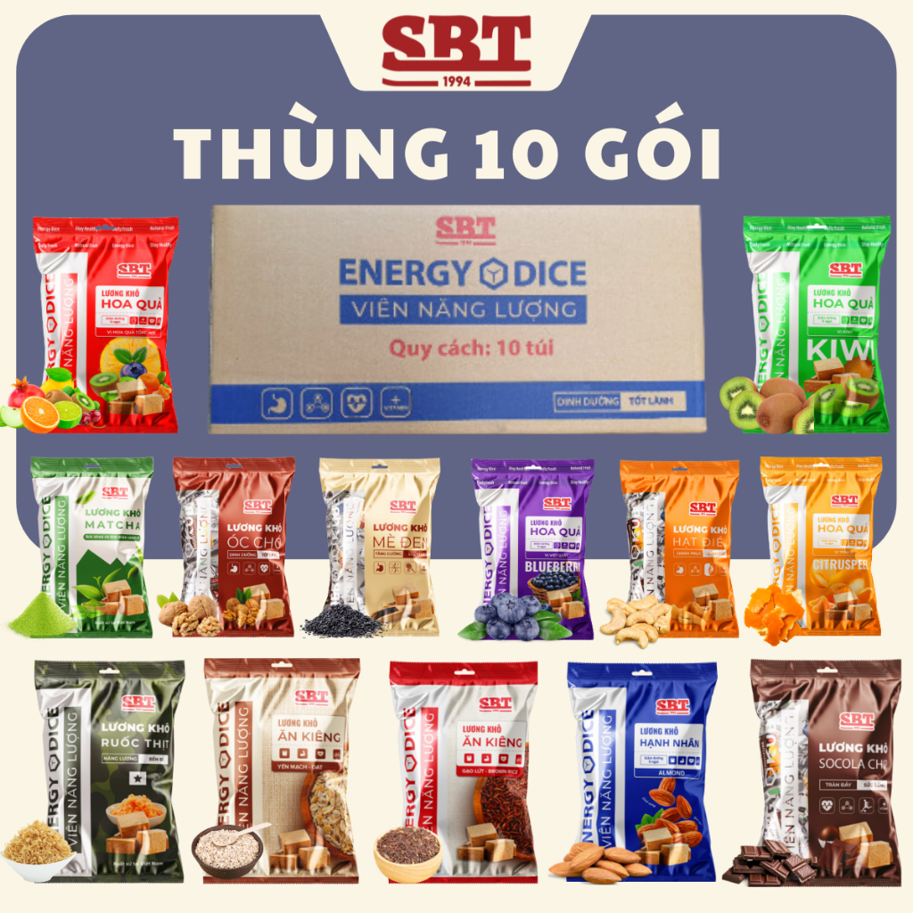 Thùng Lương Khô SBT Đủ Vị SBT Thơm Ngon Bổ Sung Dinh Dưỡng Nhanh Chóng ...