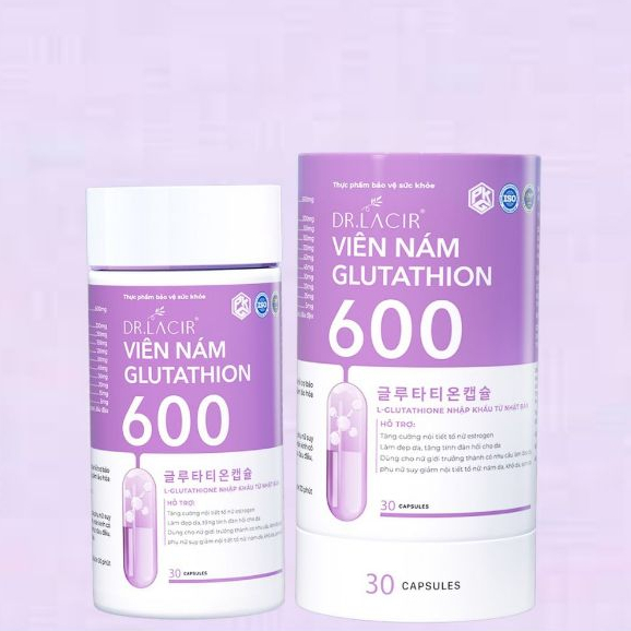 Viên Uống Trắng Da Ngừa Nám DR.LACIR Glutathione 600 TÍM - lọ 30 viên | Shopee Việt Nam