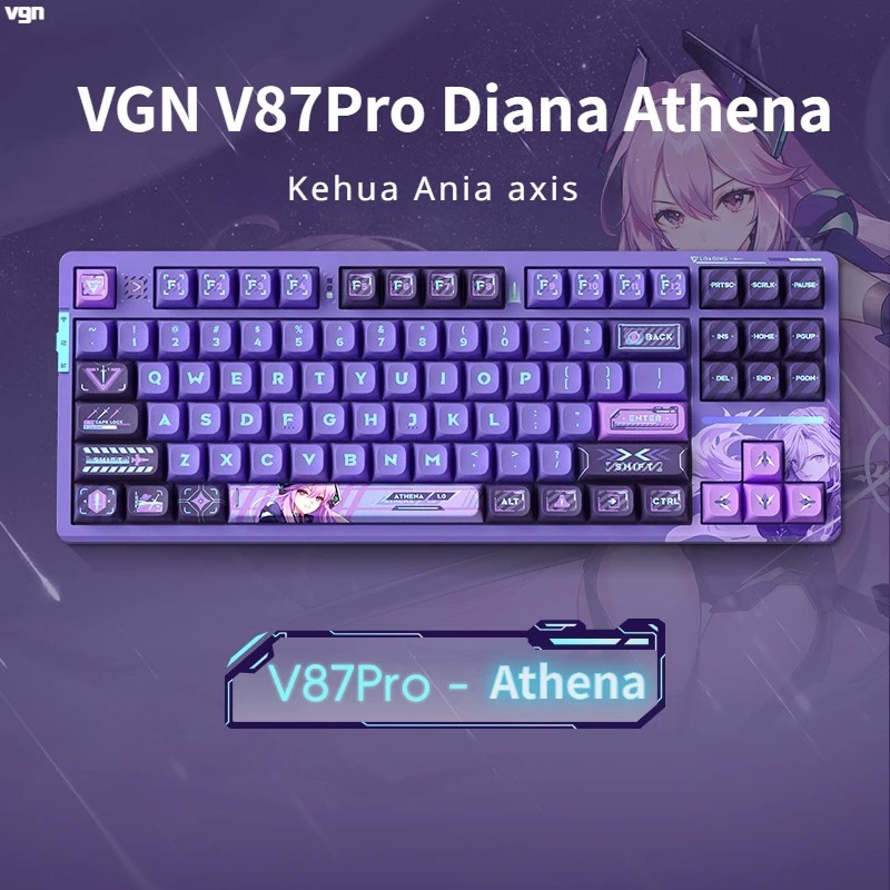 Bàn phím cơ không dây VGN V87 Pro 3 mode/mạch xuôi /Led RGB/hotswap 5 ...